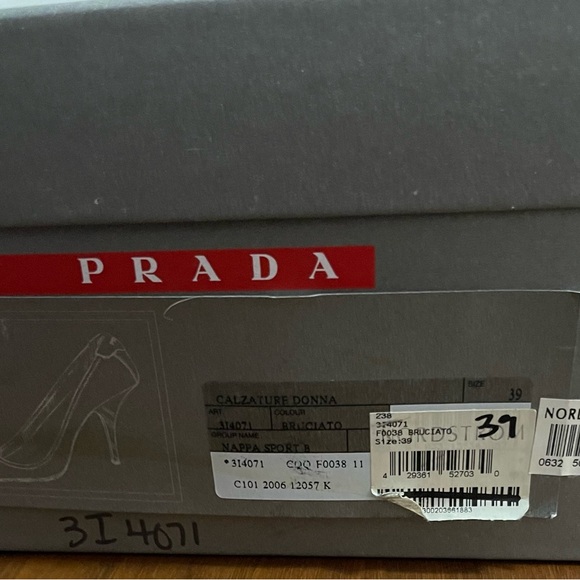 Prada | Shoes | Prada Size 39 Brown Leather Bruciato Calzature Donna ...